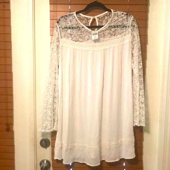 indigo soul | Tops | Indigo Soul Lace Tunic | Poshmark